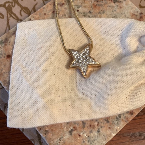 Jewelry | Vintage Star Gold Necklace With Sliding Star | Poshmark